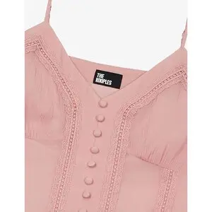 The Kooples Embroidered V-neck Cami Top