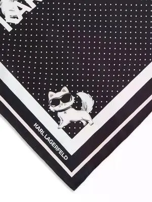 Karl Lagerfeld Ikonik Choupette Polka-dot Scarf