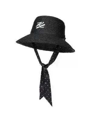 Karl Lagerfeld K/autograph Raffia Bucket Hat