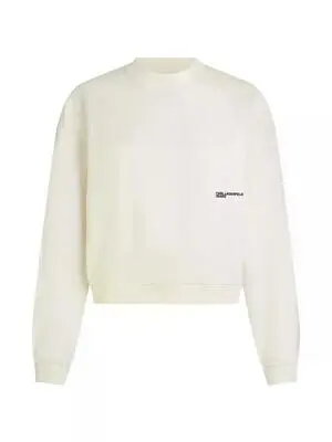 Karl Lagerfeld Logo Print Cotton Jersey Hoodie