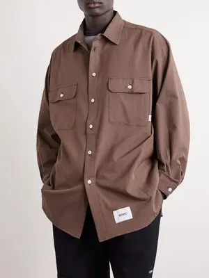 WTAPS Checked Seersucker Shirt - Brown