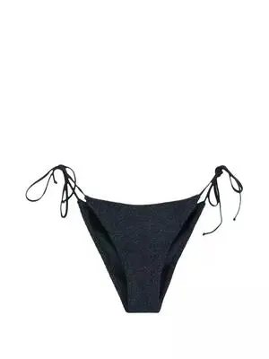 MC2 SAINT BARTH Black Crinkle Metallic Bikini Bottoms - Blue