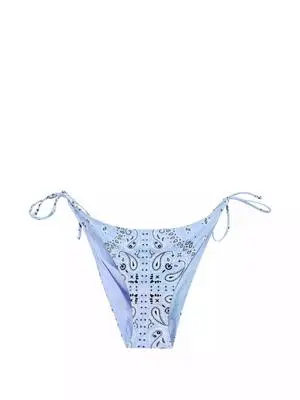 MC2 SAINT BARTH Bandana Print Bikini Bottoms - Blue