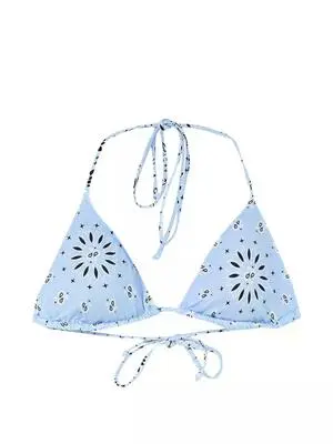 MC2 SAINT BARTH Bandana Print Triangle Bikini Top