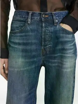 FRAME Faded Straight-leg Jeans