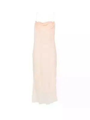 MUGLER Cowl Neck Backless Midi Dress