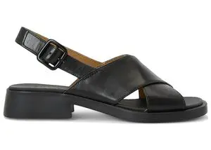 Camper Dana Leather Slingback Sandals - Black