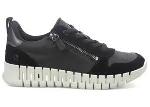 Ecco Gruuv Zip Sneaker - Black