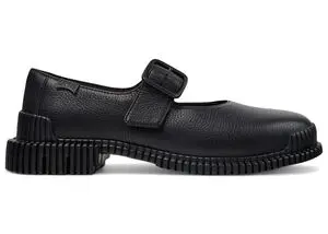 Camper Mary Jane Flats With Buckle Closure - Black