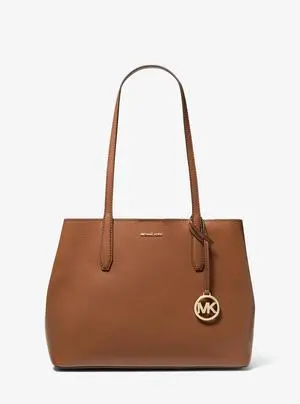 Michael Kors Avalon Medium Pebbled Leather Tote Bag - Brown