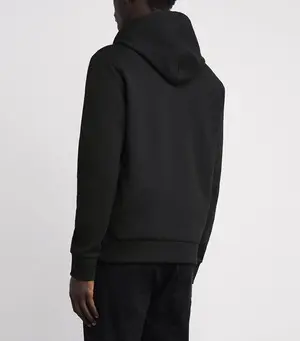 BOSS Stretch-cotton Logo Hoodie - Black