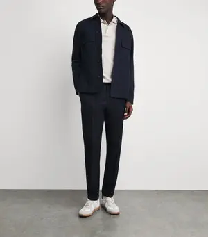 BOSS Cotton Paddy Polo Shirt - Silver