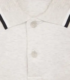 BOSS Cotton Paddy Polo Shirt - Silver