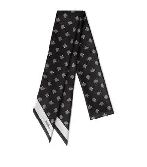 Mulberry Tree Skinny Scarf - Black