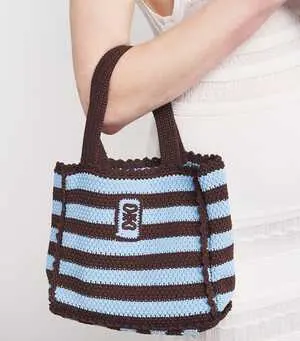 Sandro Crochet Stripe Tote Bag