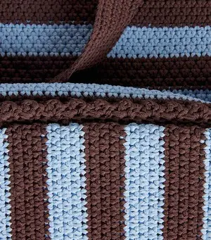 Sandro Crochet Stripe Tote Bag