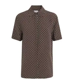 Matteau Silk Polka Dot Short Sleeve Shirt