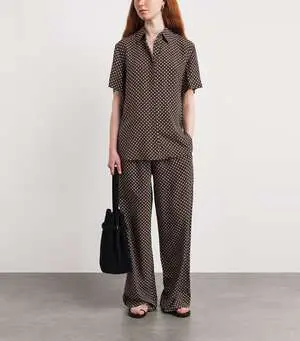 Matteau Silk Polka Dot Short Sleeve Shirt