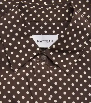 Matteau Silk Polka Dot Short Sleeve Shirt