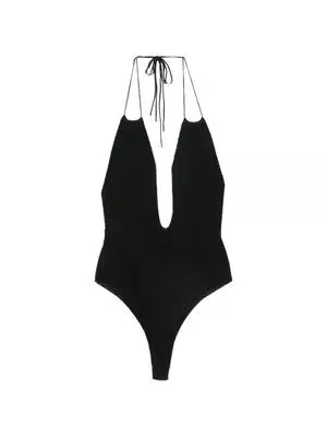 ELOU Riviera Crochet Halterneck Swimsuit - Black
