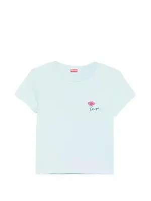 Kenzo Flower Embroidered Crewneck T-shirt