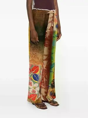 120% Lino Printed Palazzo Pants