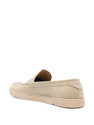 SERGIO MORETTI FIRENZE Suede Slip-on Loafers - Neutrals