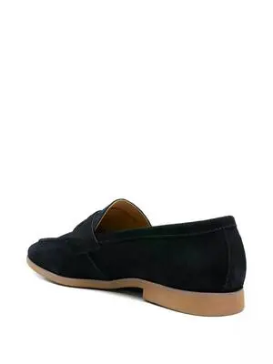 SERGIO MORETTI FIRENZE Suede Penny Slot Loafers