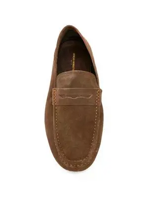 SERGIO MORETTI FIRENZE Suede Penny Loafers