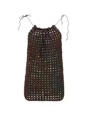 NICCOLO PASQUALETTI Beaded Crochet Top