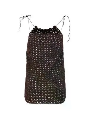 NICCOLO PASQUALETTI Beaded Crochet Top
