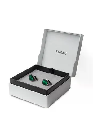 D1 MILANO Octagonal Sunray-effect Cufflinks