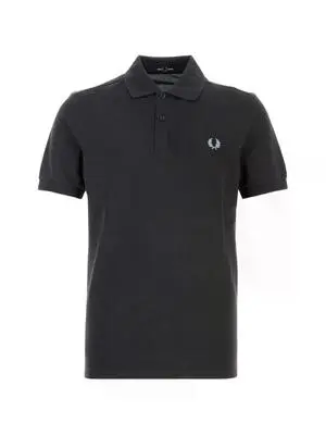 Fred Perry Embroidered-logo Polo Shirt - Grey