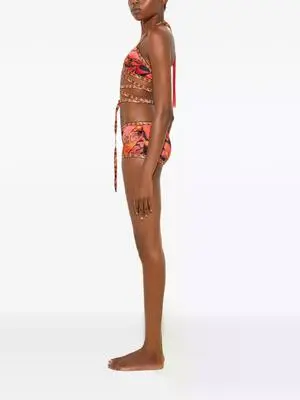Emilio Pucci Boxer Shorts In Orchidee Print Silk Satin