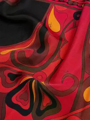 Emilio Pucci Orchidee-print Silk Triangle Scarf