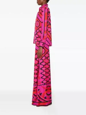 Emilio Pucci Vivara Print Silk Twill Shirt