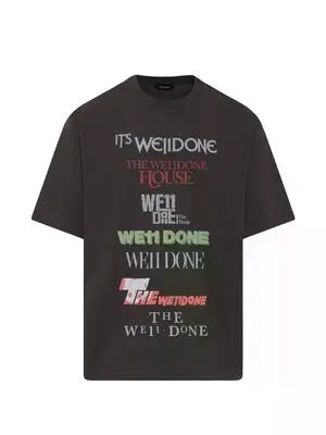 We11Done Graphic-logo T-shirt