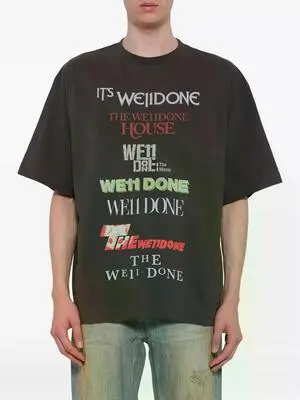 We11Done Graphic-logo T-shirt