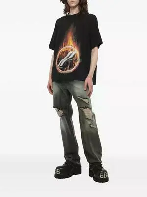 We11Done Meteor-print T-shirt