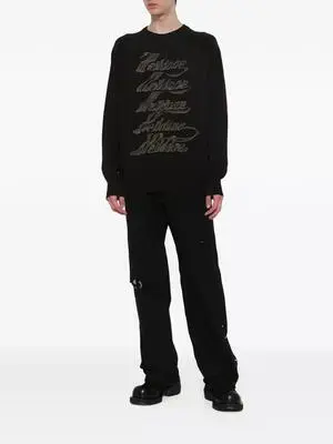 We11Done Logo Print Relaxed Fit Sweater