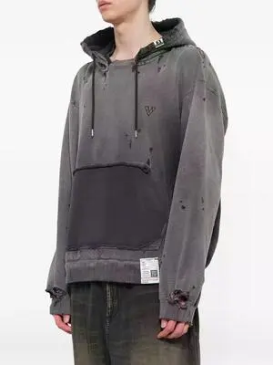 Mihara Yasuhiro Sun-faded Distressed Hoodie