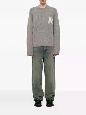 REPRESENT Logo Detail Crew Neck Sweater