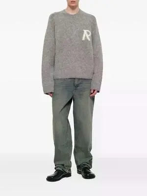 REPRESENT Logo Detail Crew Neck Sweater