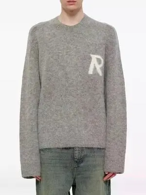REPRESENT Logo Detail Crew Neck Sweater
