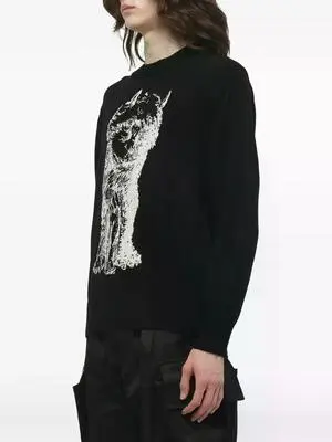 Sacai Where The Wild Things Are' Graphic-print Wool Sweatshirt