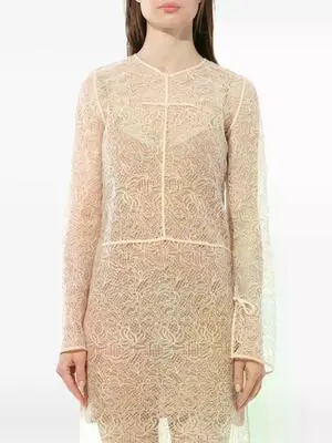 Emilio Pucci Lace Long-sleeve Dress