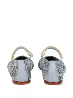 LORENA PAGGI Floral-lace Flat Pumps