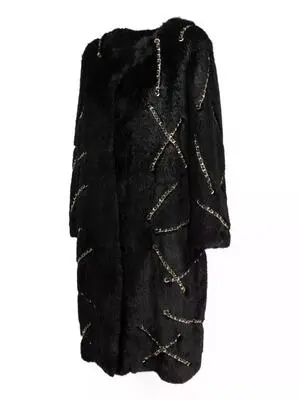 Moschino Chain-embellished Faux-fur Coat