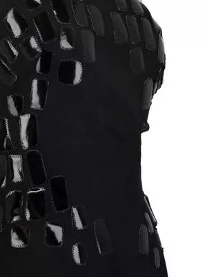 MONDRAIN One-shoulder Appliqué Dress