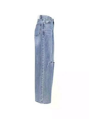 DUNST Distressed Flare Denim Jeans